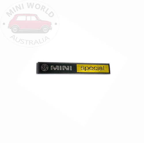 Rear boot badge MINI Special for Classic Mini car | Mini World Australia