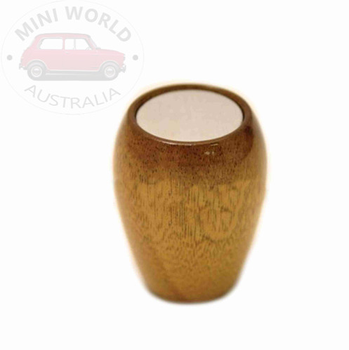Mini or Moke wooden finish gear level knob | Mini World Australia