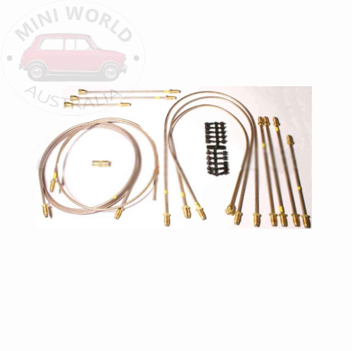 Brake pipes kit LHD front to rear split 1980 onwards | Mini World Australia