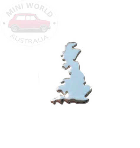 Chrome badge of british isles | Mini World Australia