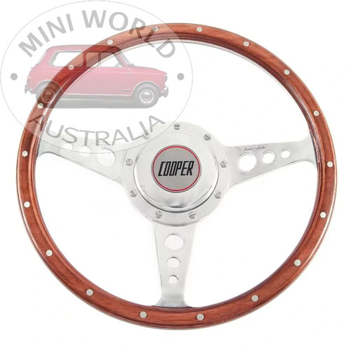 Cooper Wood Steering Wheel with Horn | Mini World Australia