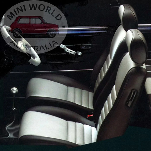 Front Seat Covers - Pair - Leather Faced - Horizontal Flute - Mini 96 ...