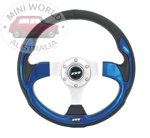 Mountney Sport Mini Steering Wheel - Blue Inset | Mini World Australia