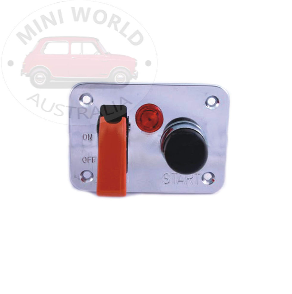 Starter safety switch panel with red safety light | Mini World Australia