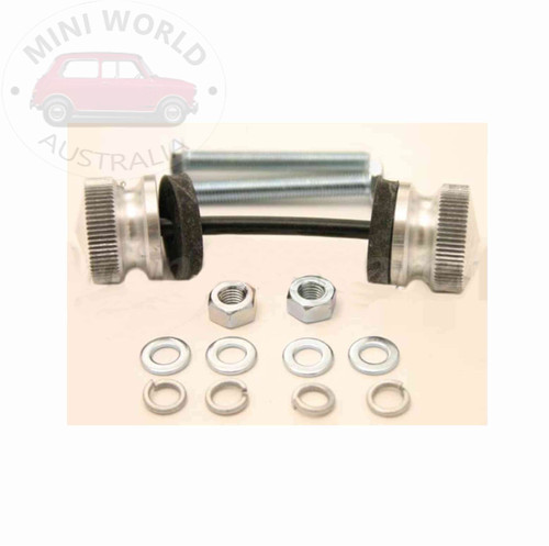 Silver grille buttons kit for quick release | Mini World Australia