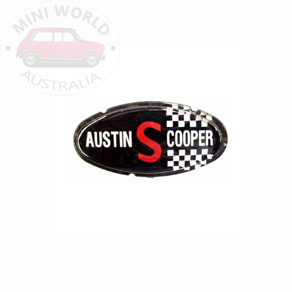 Austin Cooper S MK2 front bonnet badge | Mini World Australia