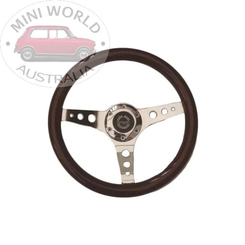 Wooden Steering Wheel - 340mm | Mini World Australia