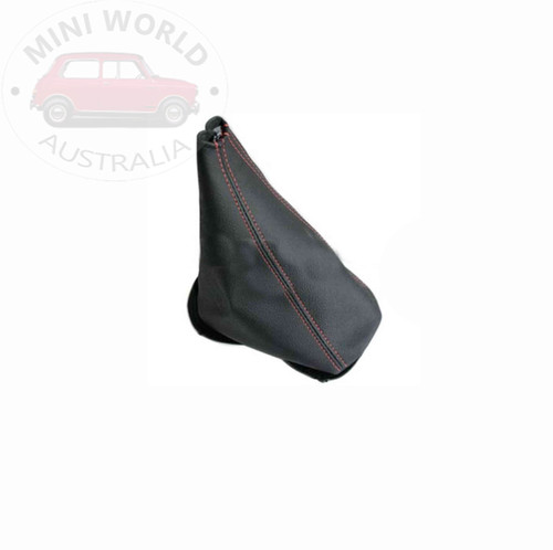 Gear lever gaiter black cooper style with red stitching | Mini World ...