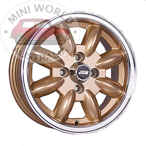 13" x 5.5" Minilight Wheel - Gold/Polished Rim | Mini World Australia