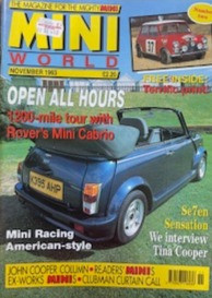 Mini World Car Magazine November 1993 | Mini World Australia