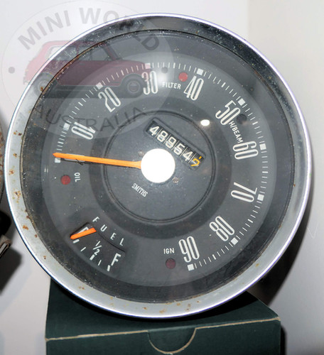 Smith 90 miles Orange needle Gauge to suit Classic Morris Mini Deluxe ...