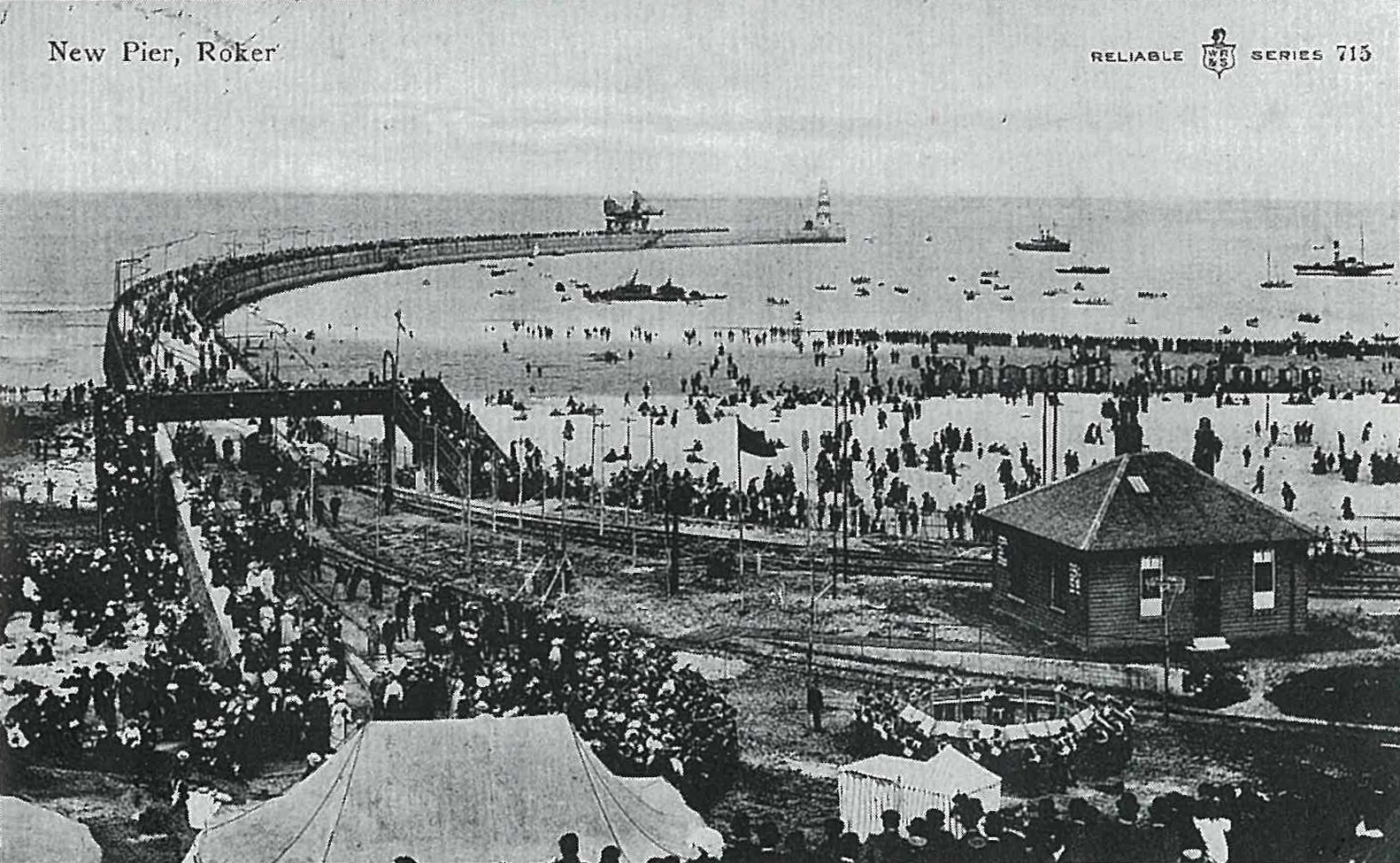 Building the North Pier. | oldsunderland