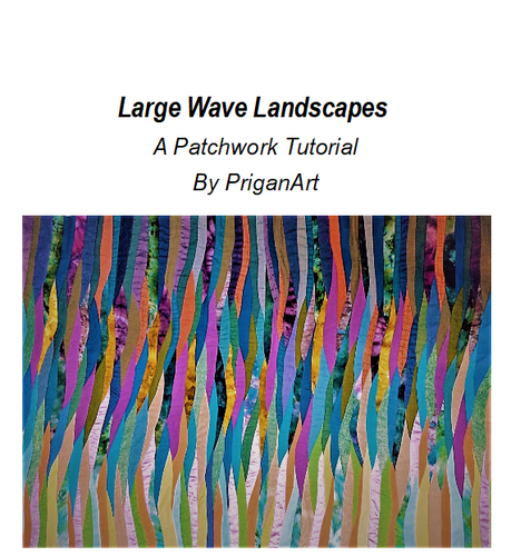Large Wave Landscapes, Patchwork Tutorial, PDF Tutorial, Instant Download | priganart