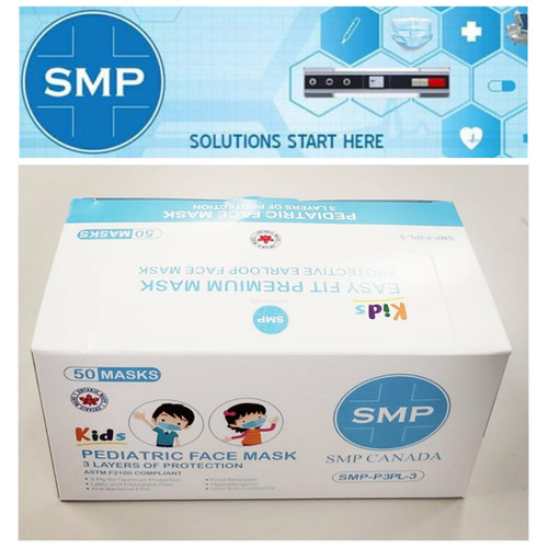 Premium 3-Ply Pediatric Face Mask, ASTM Level 3 | SMPcanada