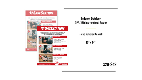 SaveStation CPR/AED Poster | Push For Life