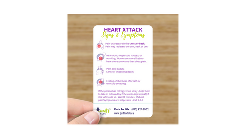 Heart Attach & Stroke Reference Card | Push For Life