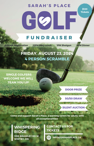 Golf Tournament Fundraiser Ticket | Sarah's Place