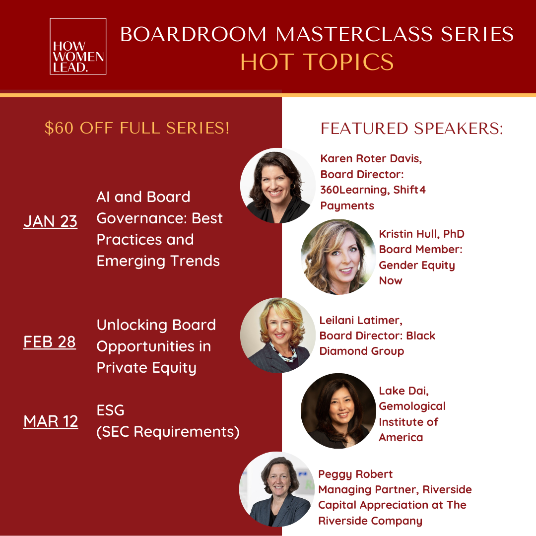 Boardroom Masterclass Series: Hot Topics | How Women Lead