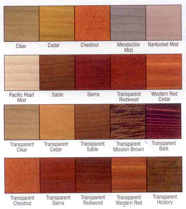 Color Stain Options Gallery | Narrow Leaf Woodworks