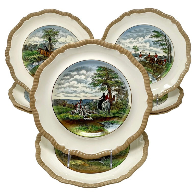 set-of-8-estate-english-copeland-spode-porcelain-horse-plates-after-j-f ...