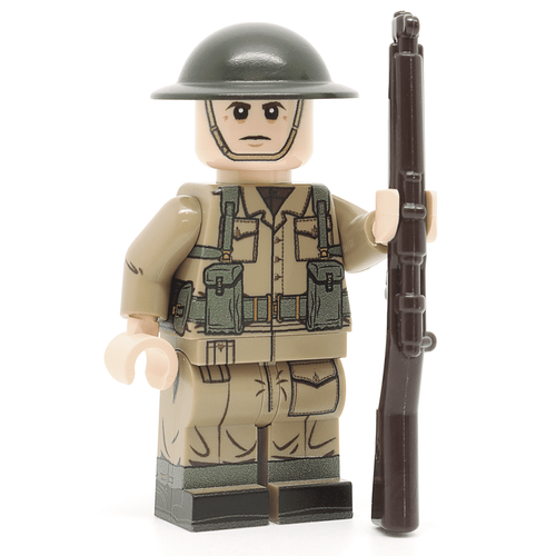 WW2 British Army Rifleman (Mid-late war) | United Bricks | LEGO Minifigure