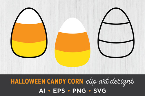 Simple Halloween Candy Corn Clip Art Set | Running With Foxes