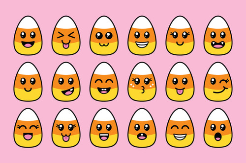 Cute Halloween Candy Corn Clip Art Set | Running With Foxes