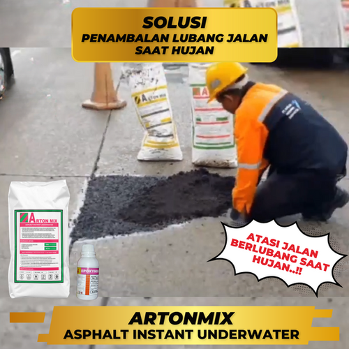 Cold Mix Aspal Dingin Instan | ARTON MIX - Asphalt Instant Underwater ...