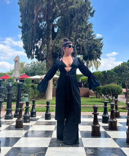 Mila Mermaid Kimono In Black | houseofpolly