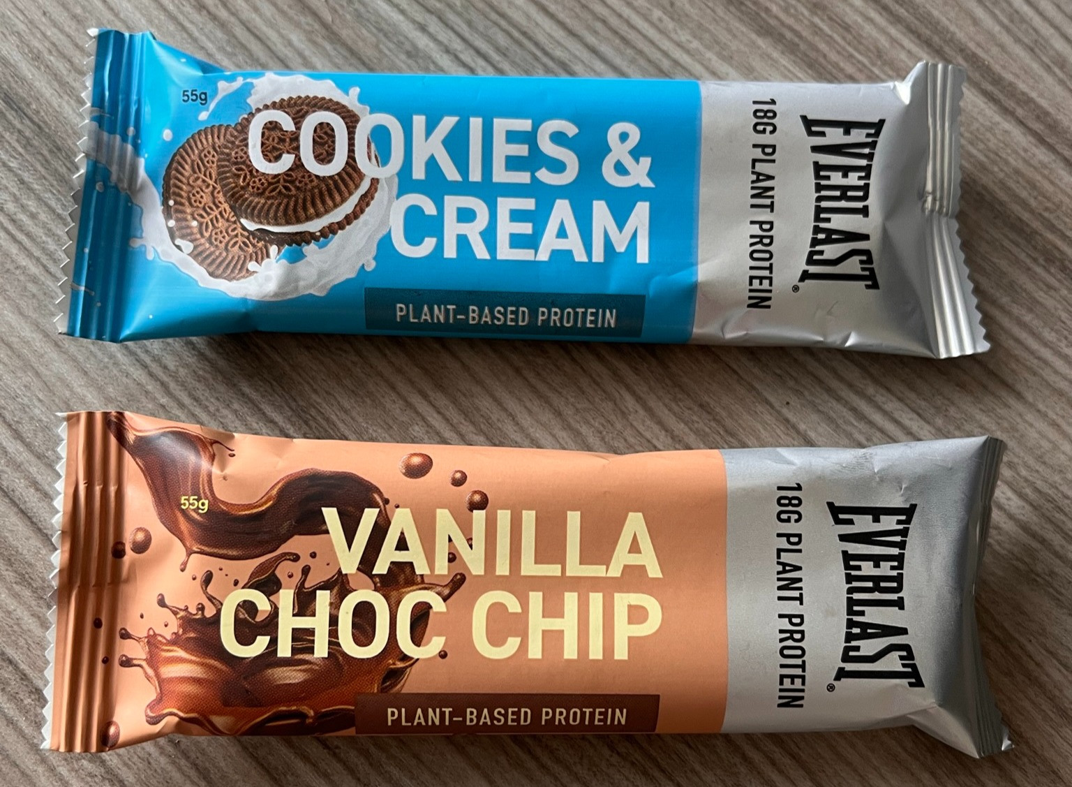 Everlast: Vanilla Choc Chip and Cookies & Cream