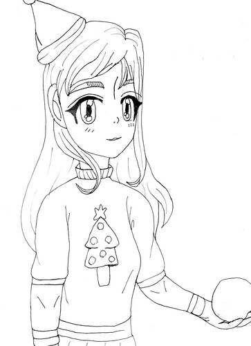 Snow Girl Coloring Sheet | My Site