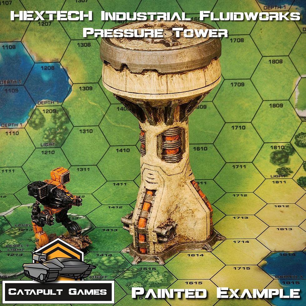 HEXTECH Industrial Fluidworks Pressure Tower Battletech Alphastrike 6mm ...
