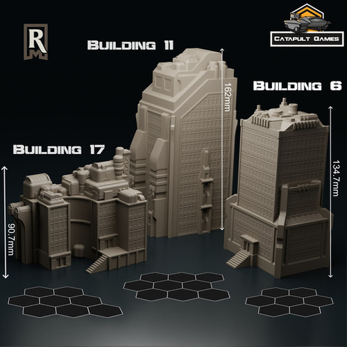 SciFi Commercial Complex Building 17 - 6mm scale wargaming terrain ...