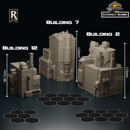 SciFi Commercial Complex Building 12 - 6mm scale wargaming terrain ...