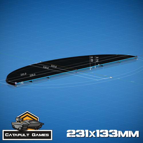 231x133mm Oval Bases for tabletop wargames | Catapult Games