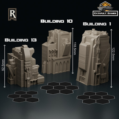 SciFi Commercial Complex Building 10 - 6mm scale wargaming terrain ...