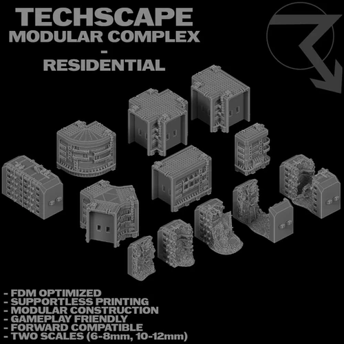 Modular Complex - Residential - 6mm Scale Terrain for Tabletop Wargames ...