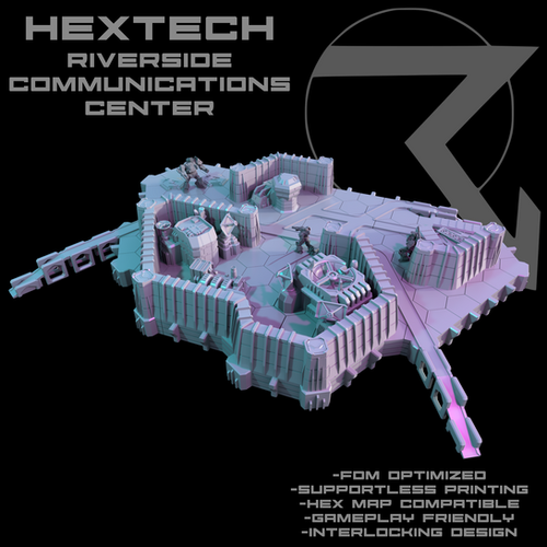 HEXTECH Riverside Communications Centre - 6mm Scale Wargaming Terrain ...
