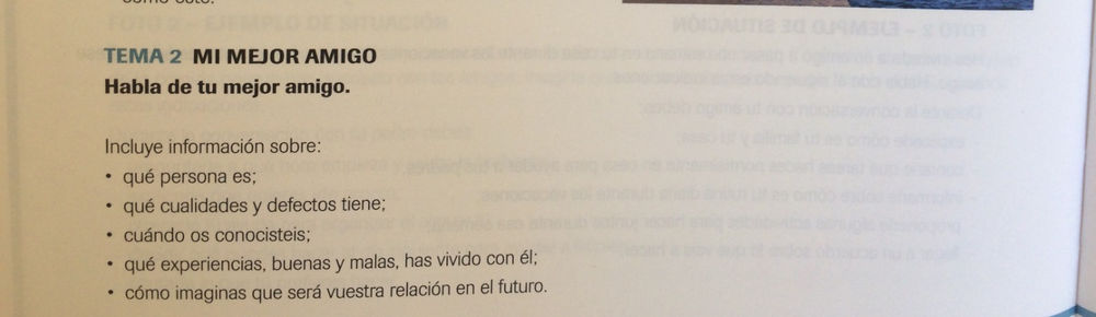 DELE A2/B1 Escolar oral T3 y T4 Mi mejor amigo