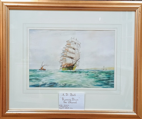 "Running Down The Channel" Watercolour By A D Bell (Wilfred Knox) | Mysite