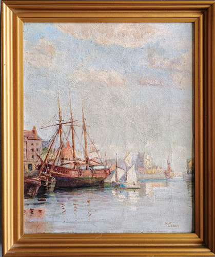 "Douglas Inner Harbour" Oil on Canvas by Miles Wrigley Leach | Mysite