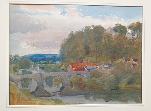 "Bridge Over River" Watercolour By A J Collister 28/7/1914 | Mysite