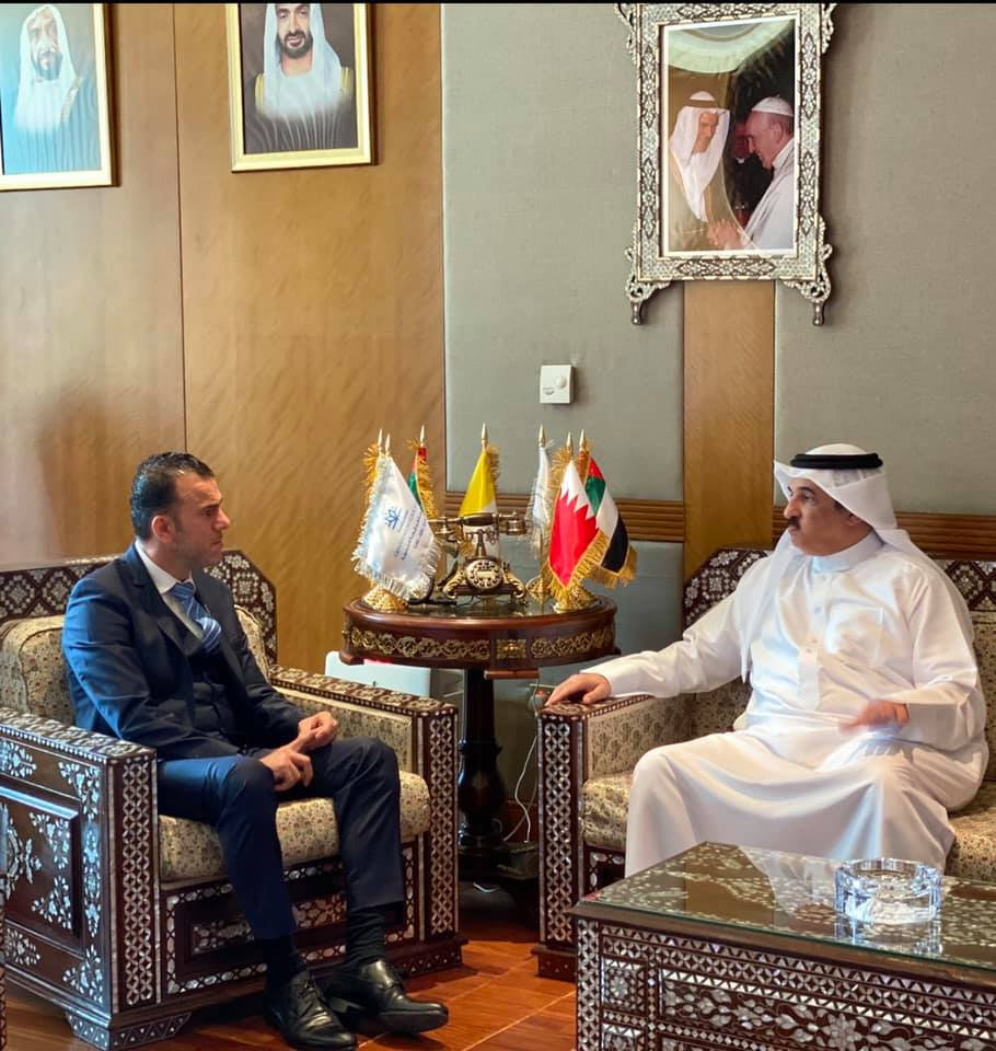 H.E Dr. Tajeddine Seif with Ambassador of Bahrain to UAE, H.E Sheik Khaled Bin Abadullah Al Khalifa