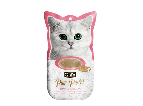 Kit Cat Purr Puree Tuna & Salmon 4x15g | www.petlandbh.com