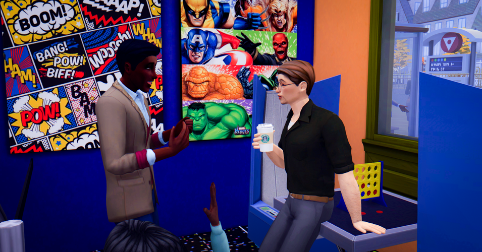 Sims 4 Comic Book Store (CC)