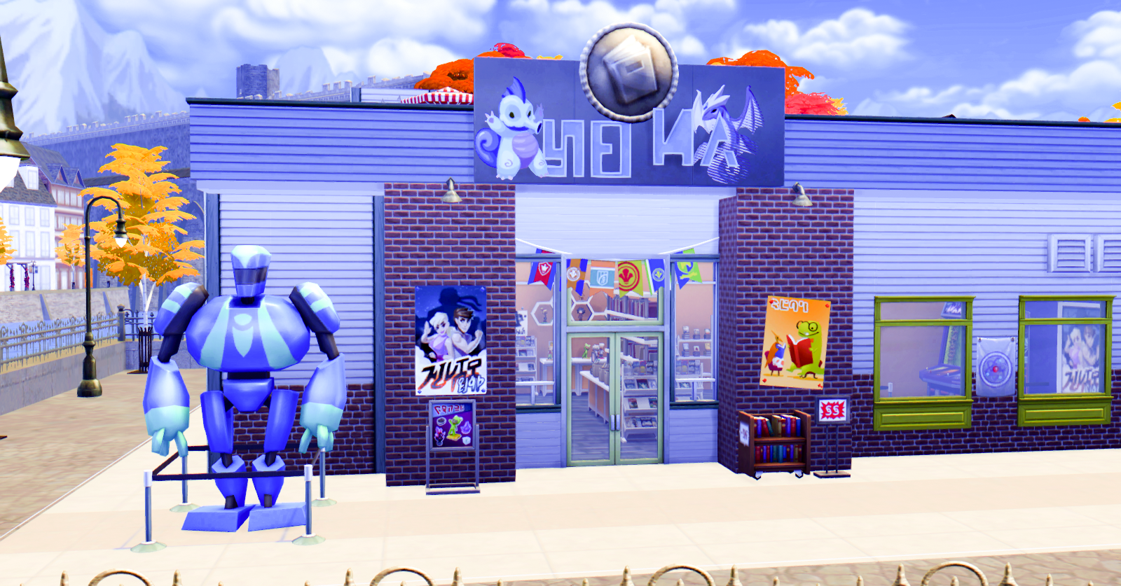 Sims 4 Comic book Store (No CC)