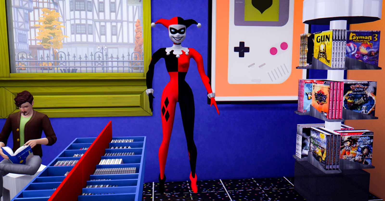 Sims 4 Comic Book Store (CC)