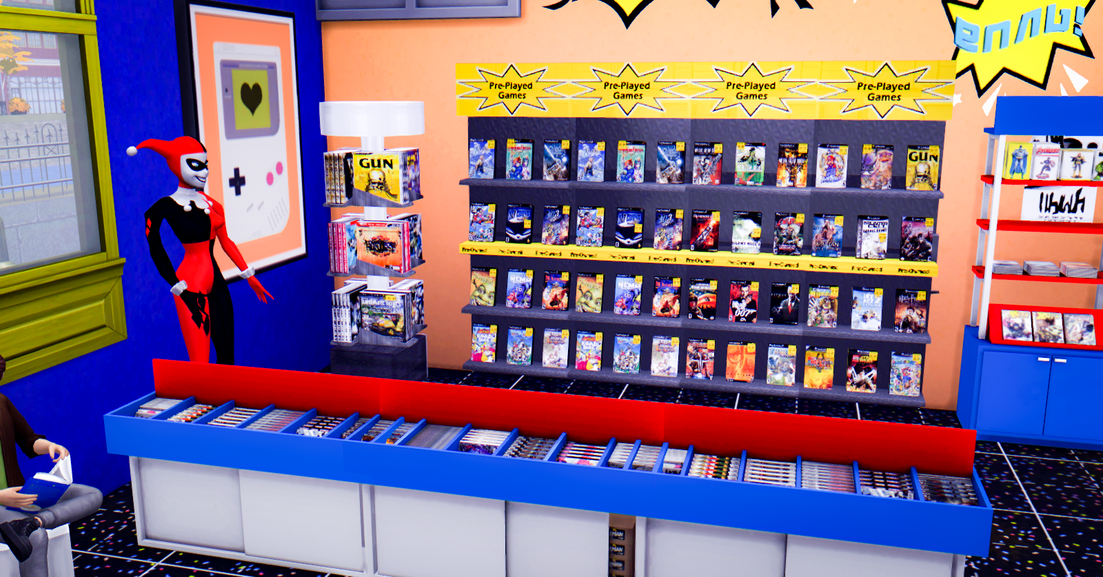 Sims 4 Comic Book Store (CC)