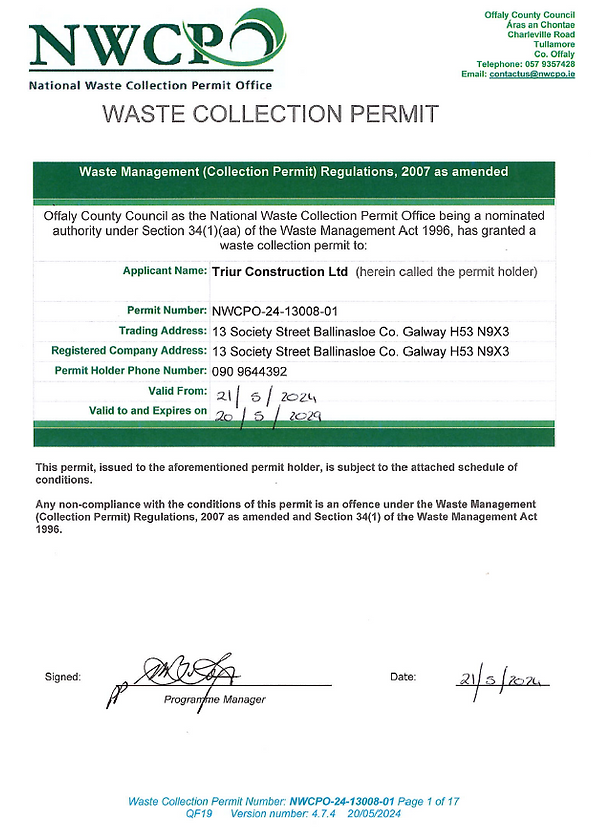 Waste Collection Permit | triur