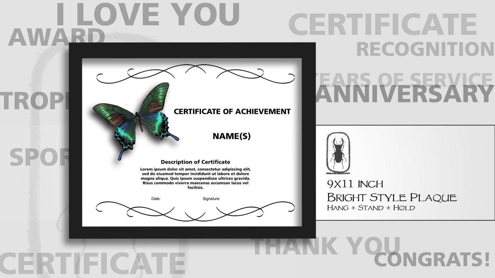 Bright Style Horizontal Plaque | Arts of Science